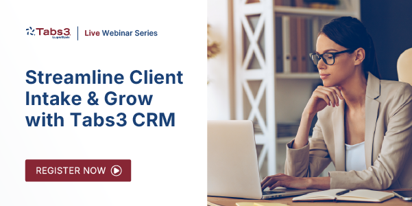 Webinar: Streamline Client Intake and Grow with Tabs3 CRM Thank You